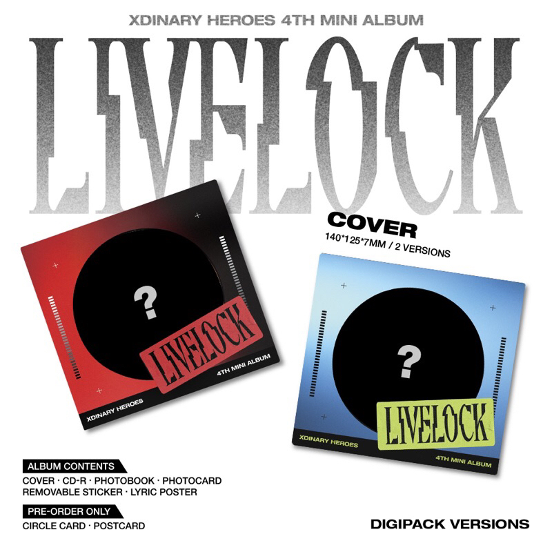 SỔ NHẠC XDINARY HEROES LIVELOCK 4TH MINI ALBUM NGUYÊN SEAL | Shopee ...