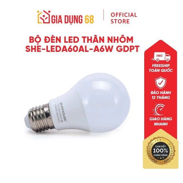 Bóng đèn led Sunhouse SHE-LEDA60AL-A6W | Shopee Việt Nam