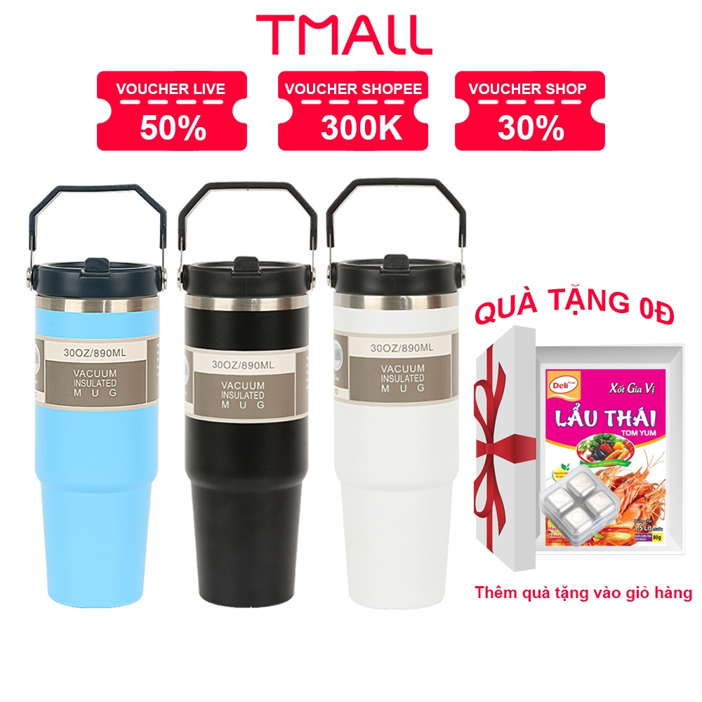 Ly Giữ Nhiệt T MALL Vacuum Inox 304 Dung Tích 850ml Có Tay Cầm, Cao Cấp Kiểu Dáng Hàn Quốc, Sang ...