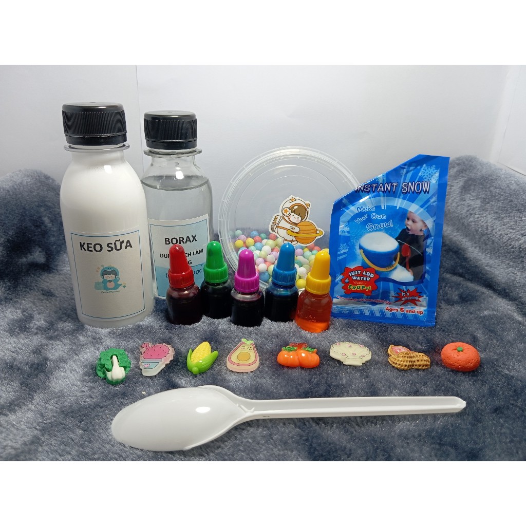 KIT LÀM SLIME MÂY TUYẾT XANH BÔNG BẠC - CLOUDSLIME KIT | Shopee Việt Nam