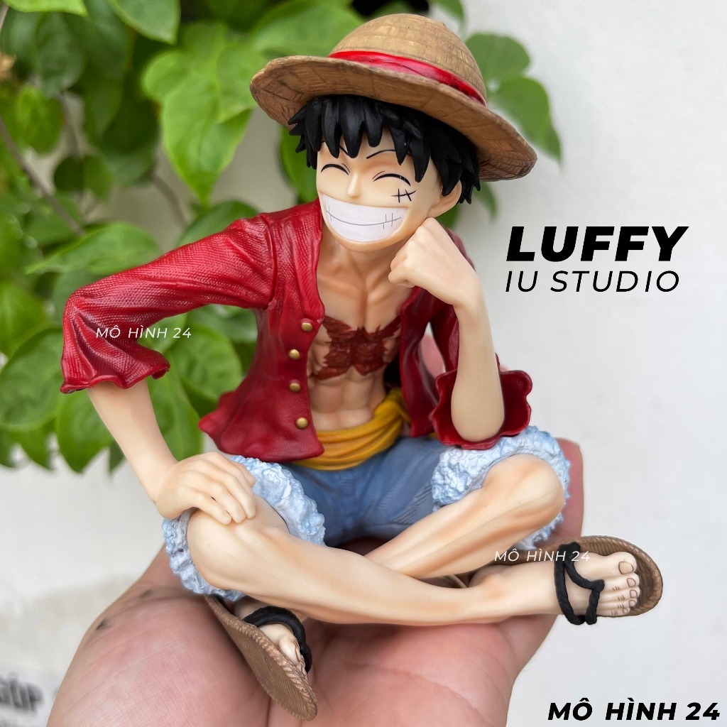 MÔ hình nhân vật Monkey D Luffy IU STUDIO one piece ngồi cười tươi bản ...