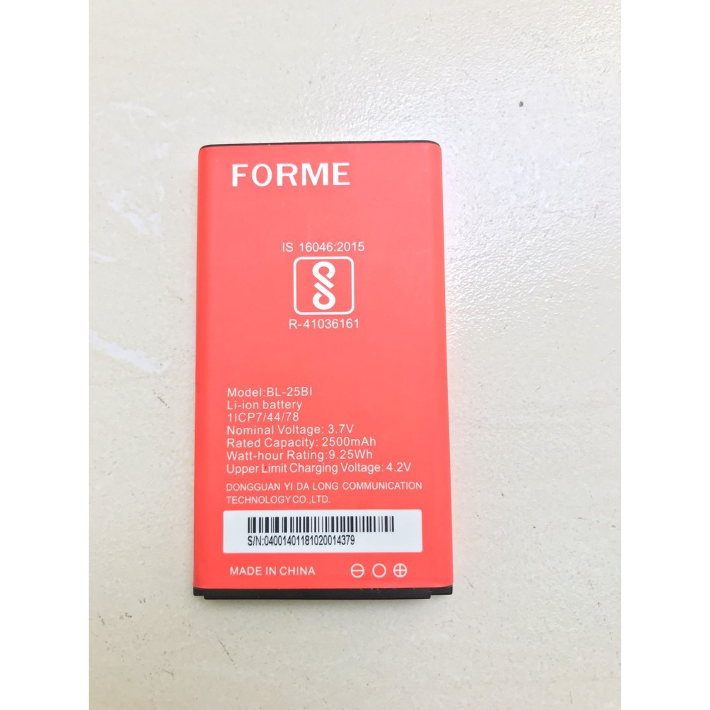 Pin BL-25BI - Dung Lượng 2500mAh, Dùng Cho Điện Thoại Forme D10, A7 ...