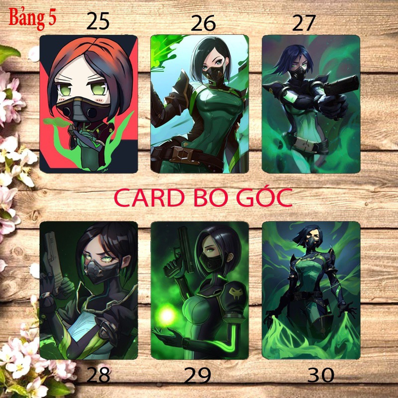 Thẻ card Viper Game Valorant bo góc 6 cái khác nhau / ảnh card viper ...