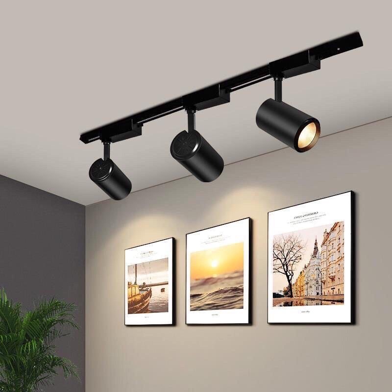 COMBO 1 Thanh ray dài 1m và 3 Đèn rọi 20W ánh sáng Vàng/Trắng tiết kiệm ...