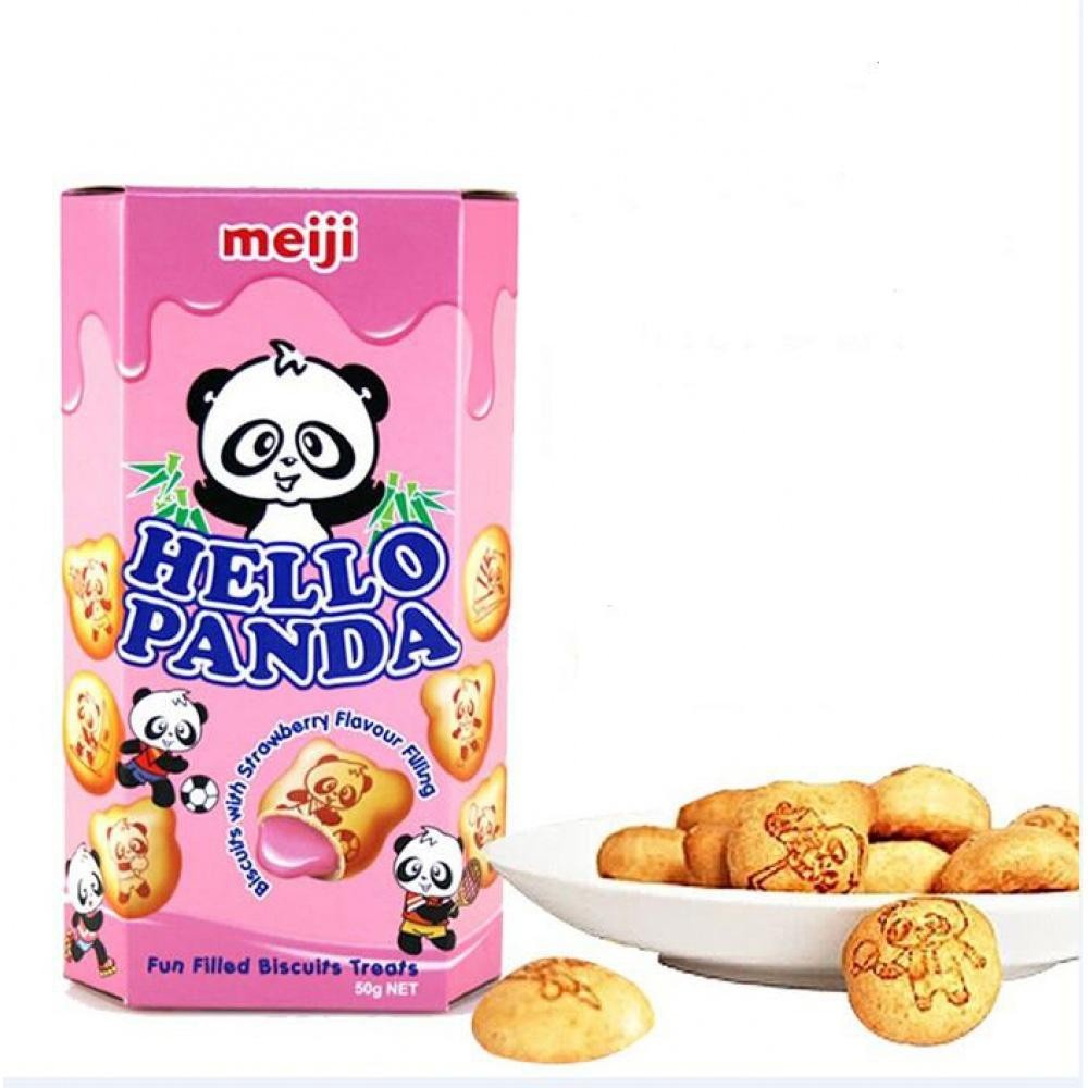 Bánh Gấu Hello Panda Nhân Kem Dâu Meiji (Hộp 50g) | Shopee Việt Nam