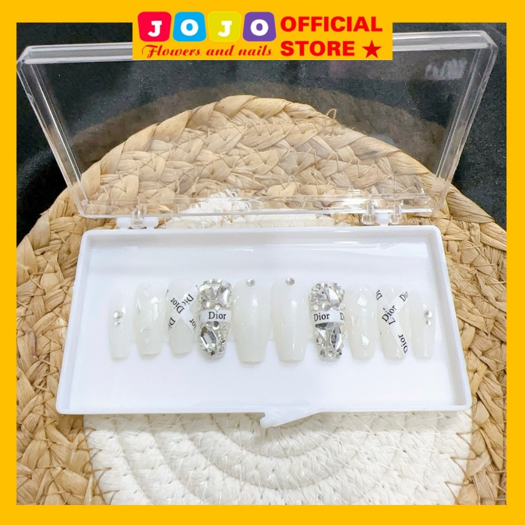 Bộ 24 móng tay giả thiết kế thủ công thời trang hottrend Jojo's móng giả nailbox rẻ đẹp kèm keo ...