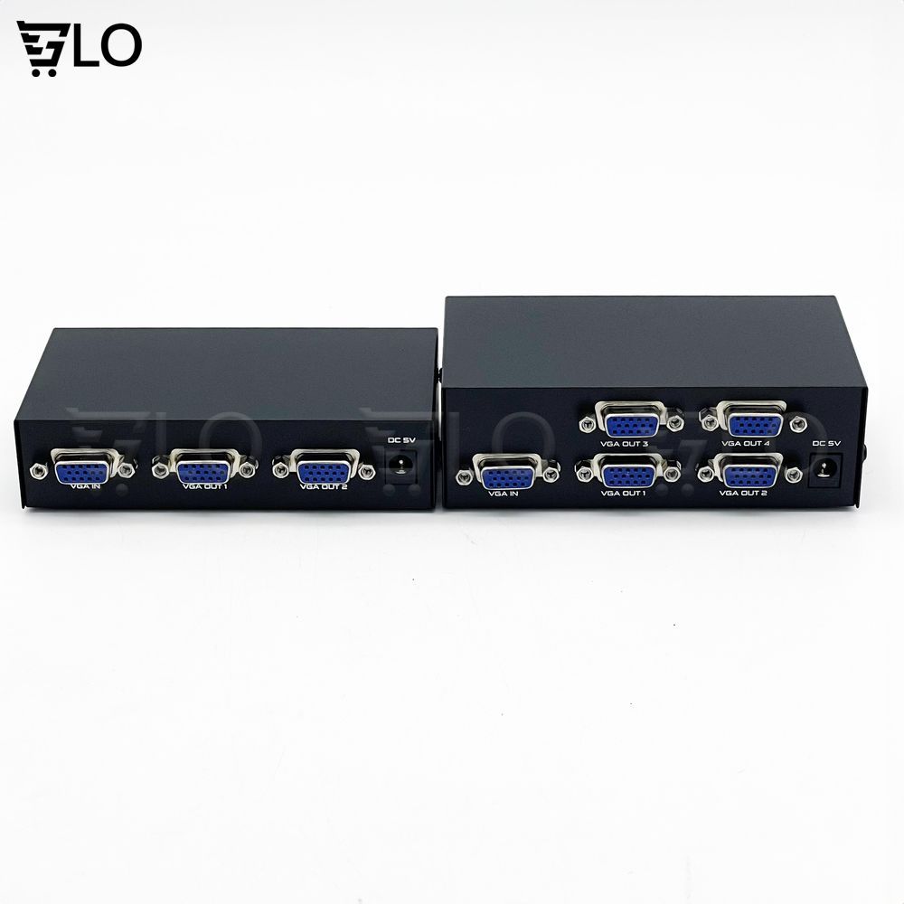 [HCM] Bộ Hub Chia VGA 1 Ra 2 Hoặc 4(Chia 2 Hoặc 4 Màn Hình), 2/4 Port 200mhz VGA Splitter VGA ...