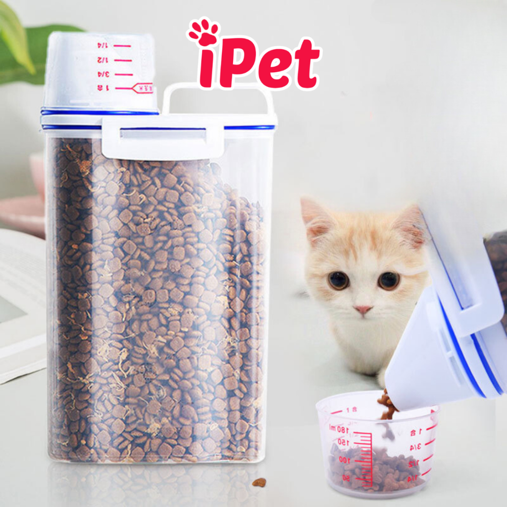 Hộp Đựng Thức Ăn Cao Cấp 2.5L Dành Cho Chó Mèo - iPet Shop | Shopee Việt Nam
