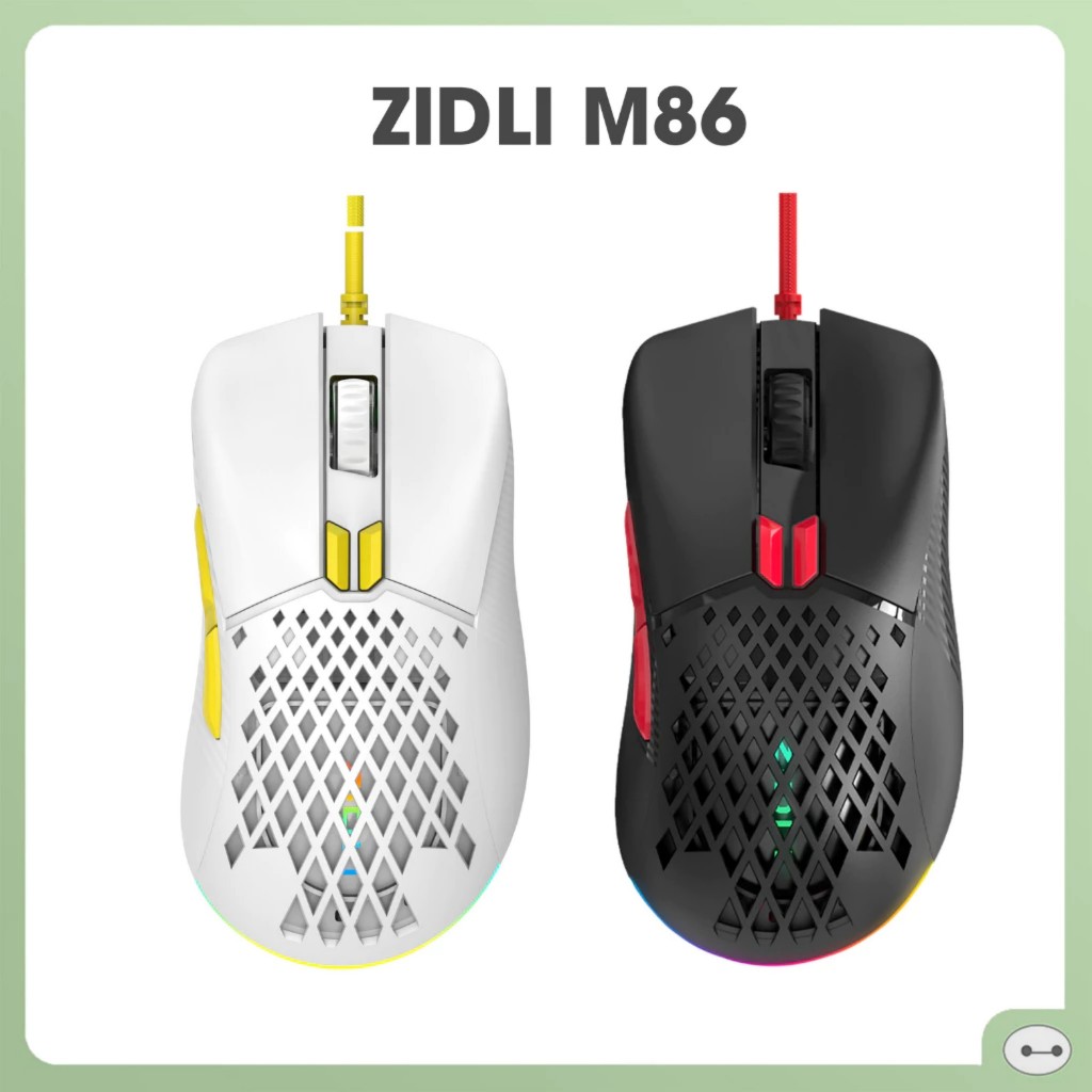 CHUỘT GAMING ZIDLI M80, M85, M86 DPI16000 siêu nhẹ 69G bảo hành 12 ...