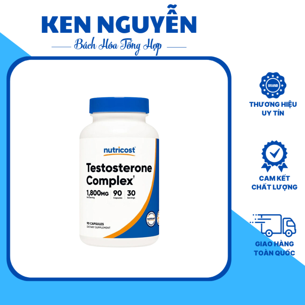 Nutricost Testosterone Complex 1800mg 90 Viên Hỗ Trợ Tăng Testosterone ...
