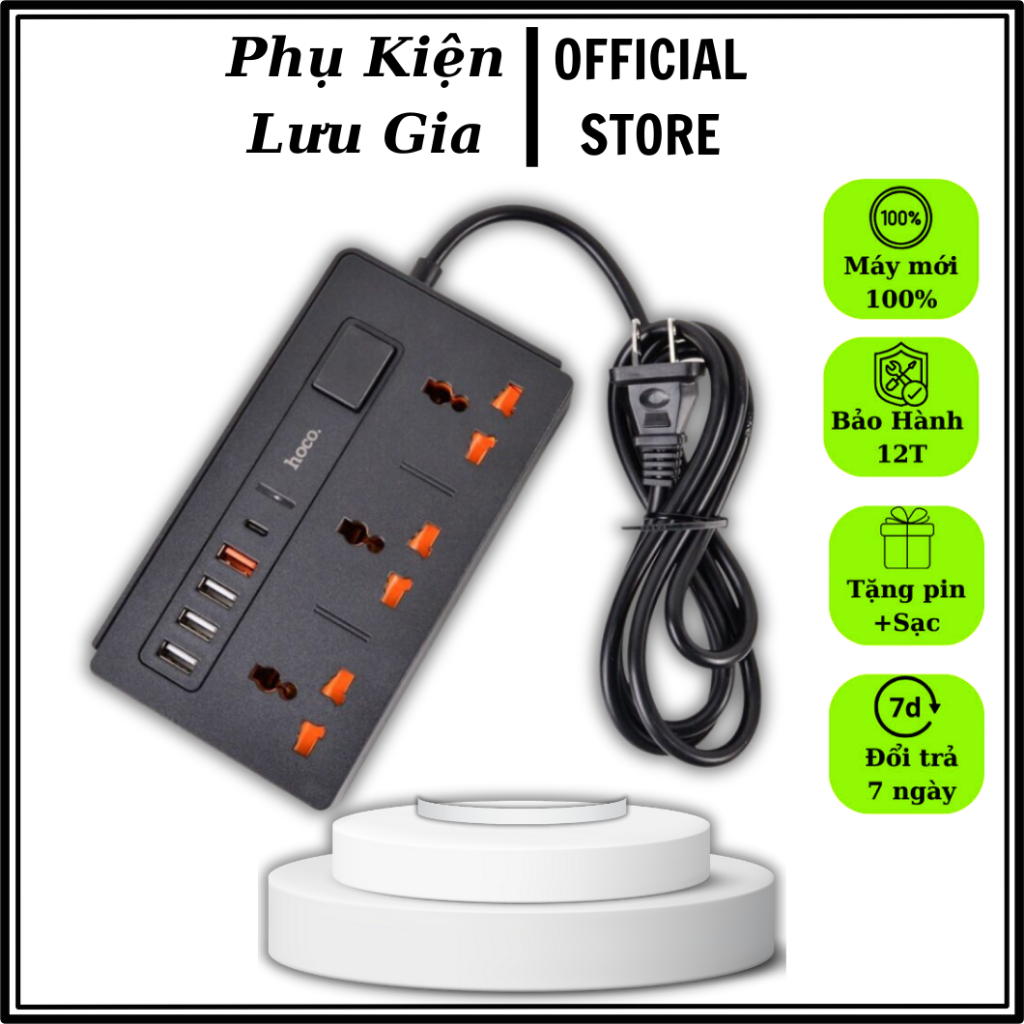 Ổ Cắm Điện Đa Năng Sạc nhanh 18W Hoco DC15 Chính Hãng Có 4 Cổng USB ...