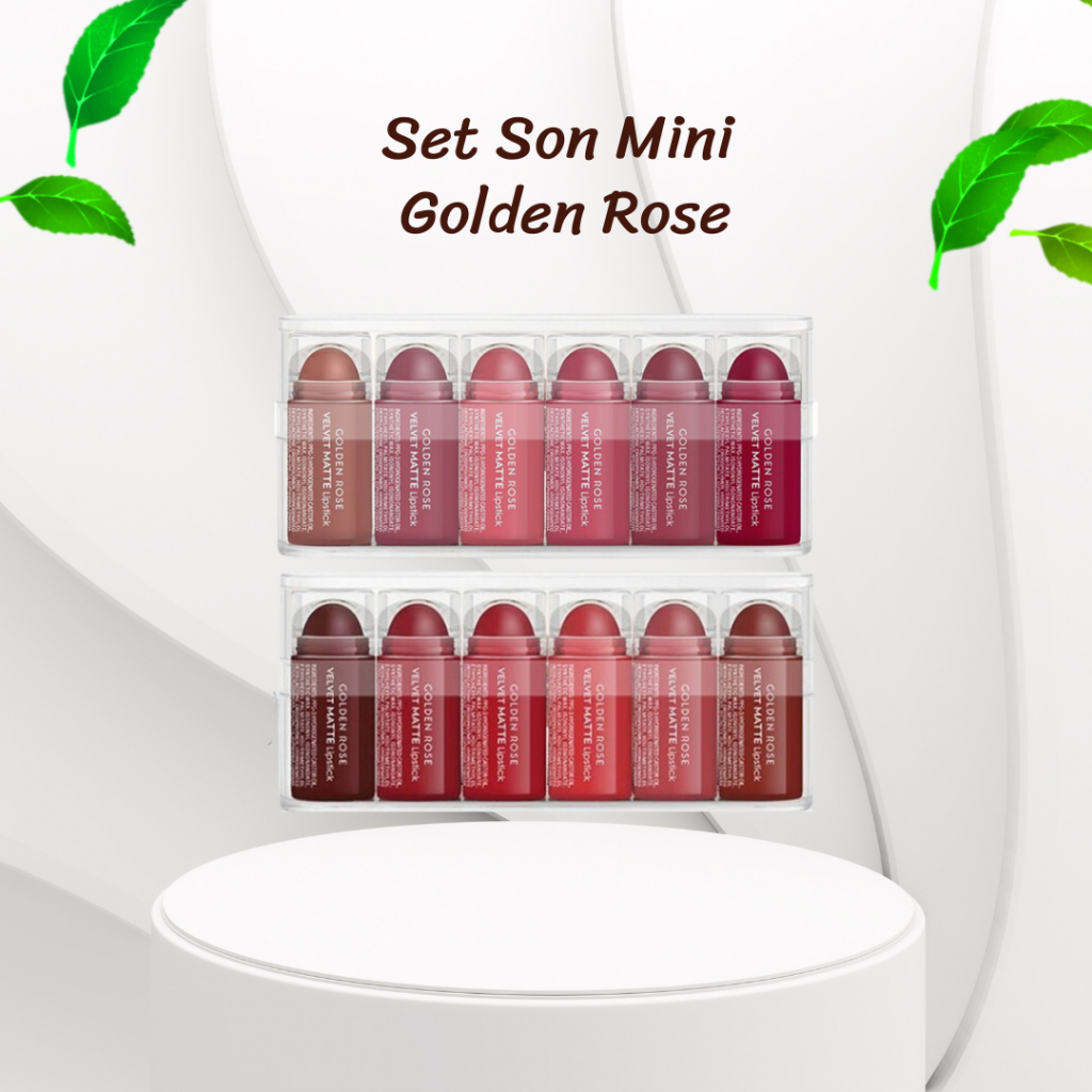 Set Son Mini Golden Rose | Shopee Việt Nam