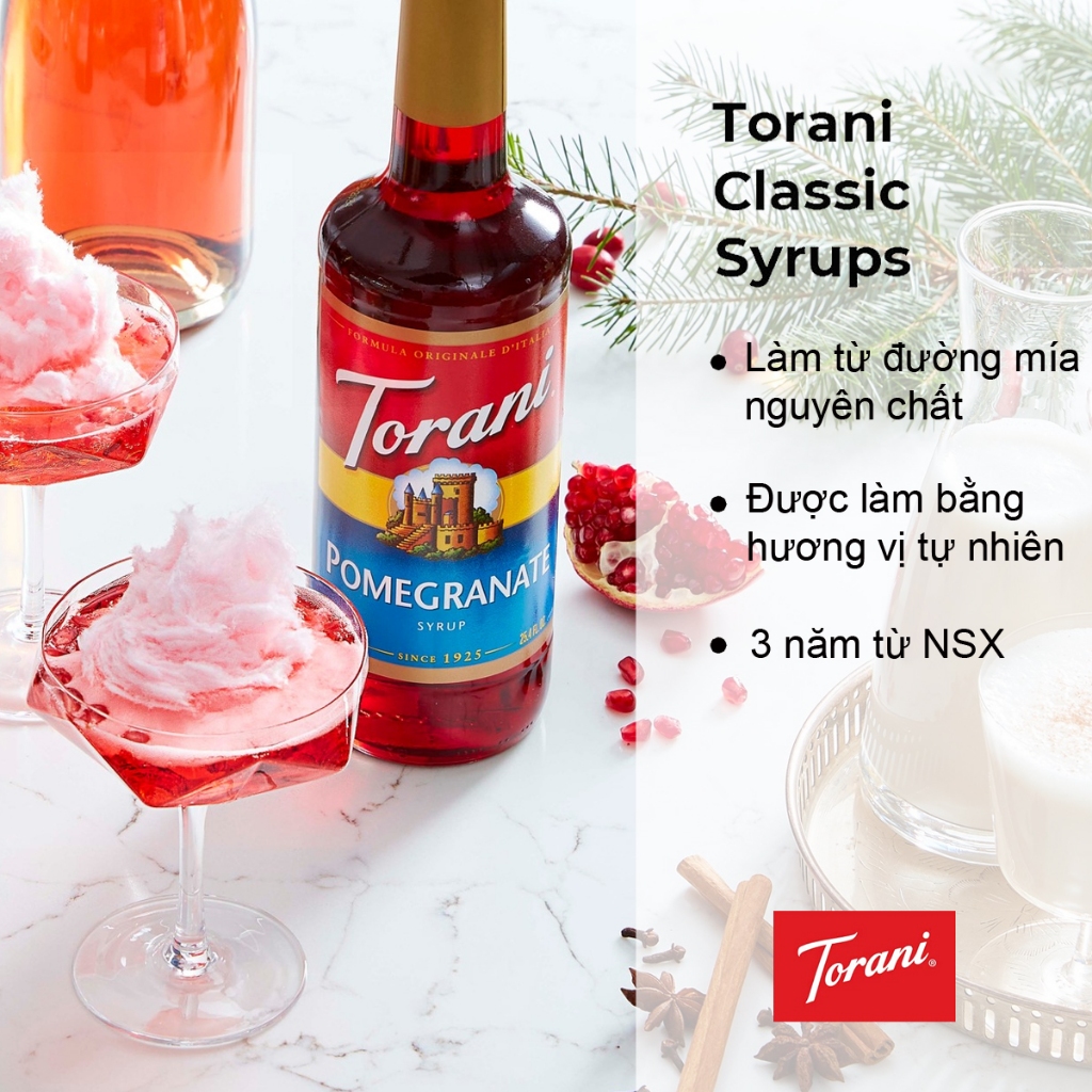 Siro Pha Chế Vị Lựu Torani Pomegranate Syrup 750ml Mỹ | Shopee Việt Nam