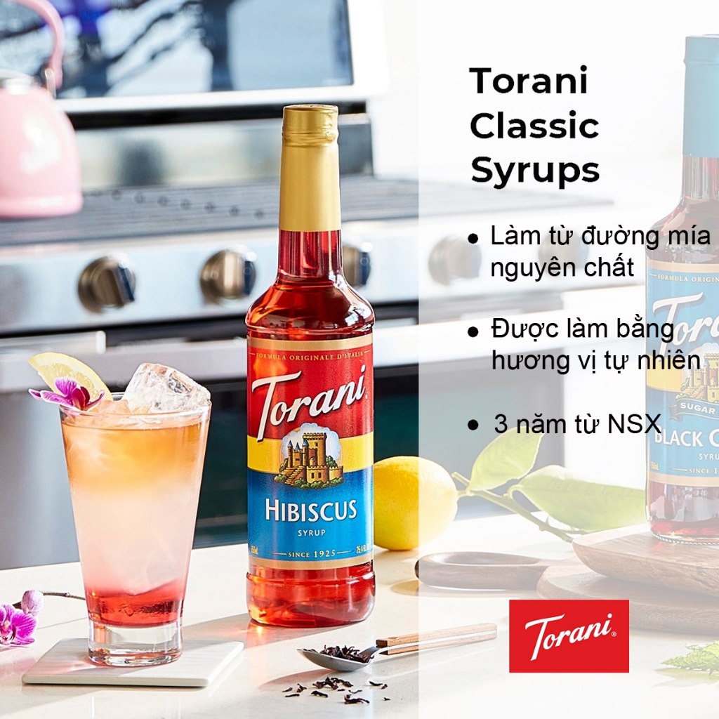 Torani Classic Hibiscus Flower Syrup – Siro Hoa Bụp Giấm Torani Classic ...