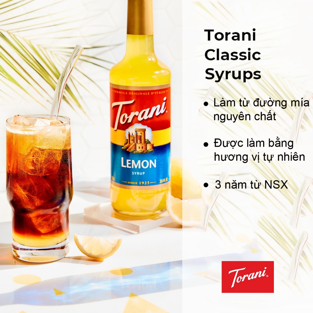Siro Pha Chế Vị Chanh Vàng Torani Classic Lemon Syrup 750ml Mỹ | Shopee ...