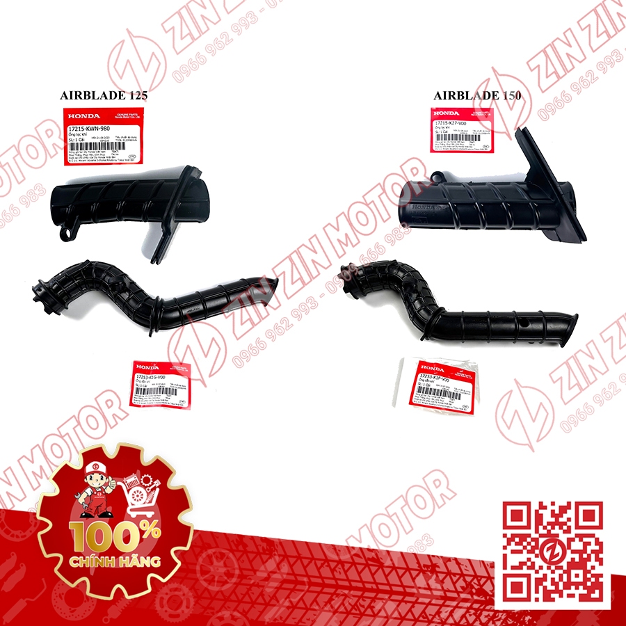 Mũi Heo, Co Gió Pô E AB 150 2020 2021, AirBlade 125 2020 2021 17215-K27-V00, 17253-K1F-V00 ...