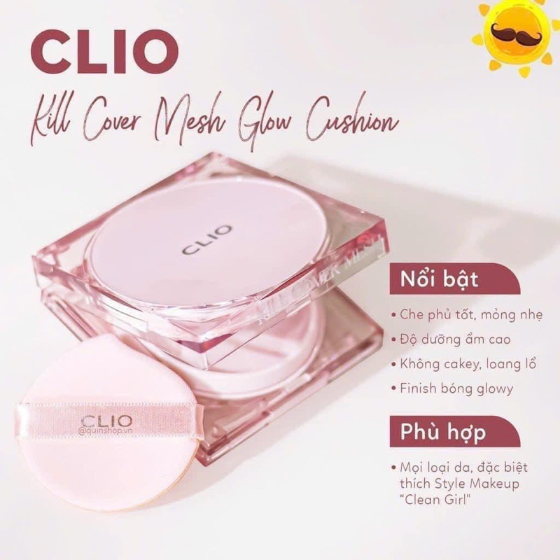 PHẤN NƯỚC/CUSHION CLIO KILL COVER MESH GLOW SPF 50+ PA+++ | Shopee Việt Nam