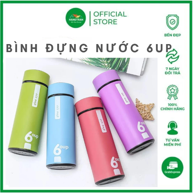Bình Đựng Nước 6UP 450ML Lõi Thủy Tinh,Đựng Nước Ép Xay Sinh Tố ...