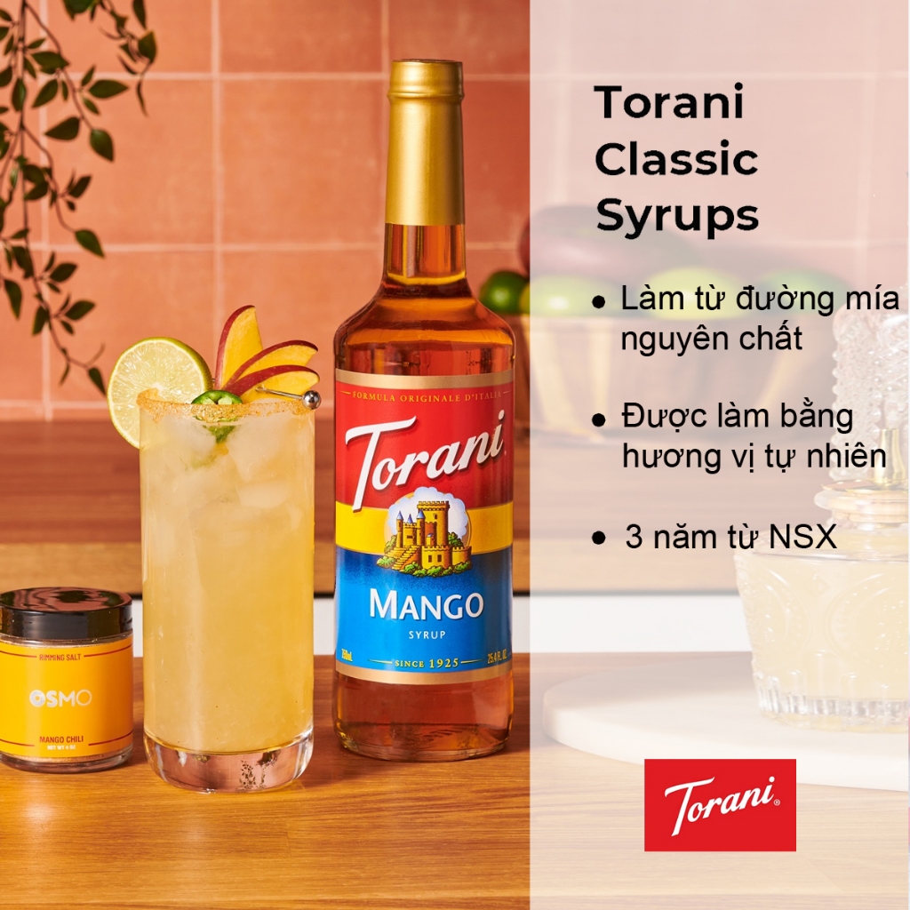 Siro Pha Chế Vị Xoài Torani Mango Syrup 750ml Mỹ Nguyên Liệu Pha Chế ...