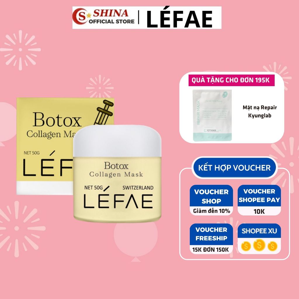 Mask botox tươi , mặt nạ collagen botox Thuỵ Sĩ, nạ nâng cơ, phục hồi ...
