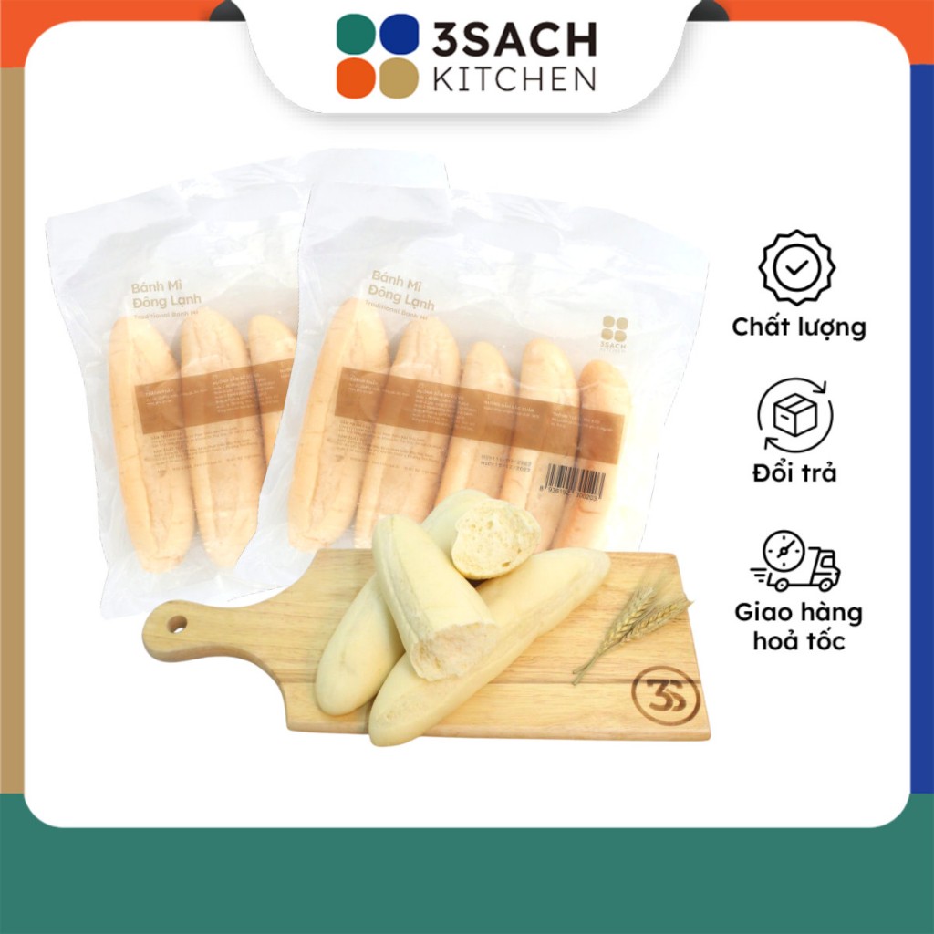Bánh Mì Đông Lạnh 3Sach Kitchen - 410gr (5 ổ) | Shopee Việt Nam