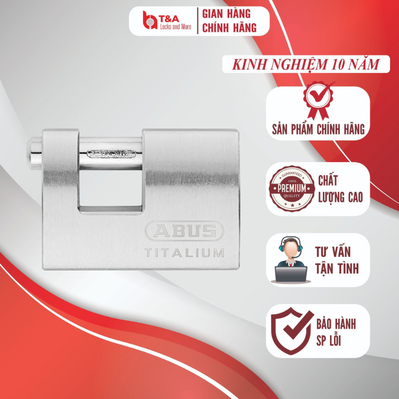 Khoá cầu ngang siêu nhẹ cao cấp ABUS TITALIUM 98Ti/90 thân 70mm 4 chìa vi tính | Shopee Việt Nam