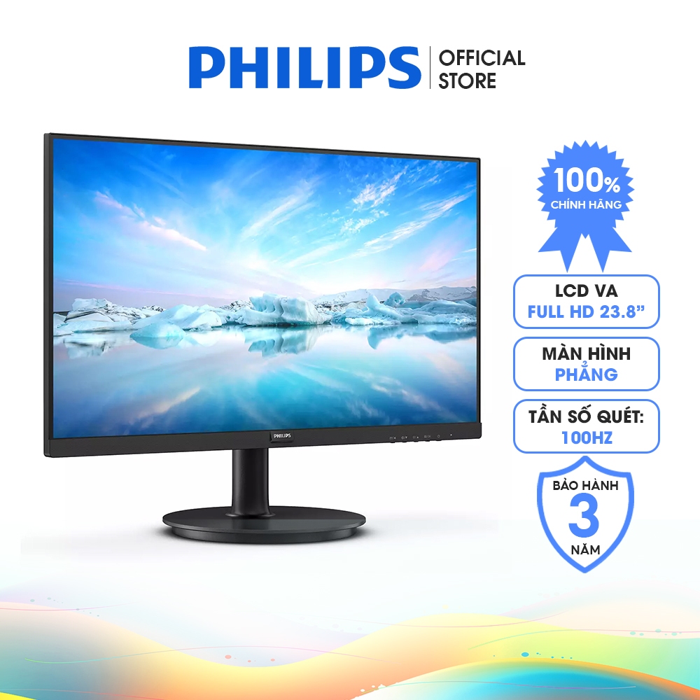 Màn hình Philips 241V8B/74 24 inch I VA LCD I 100MHz I 4ms I Bảo hành 3 ...