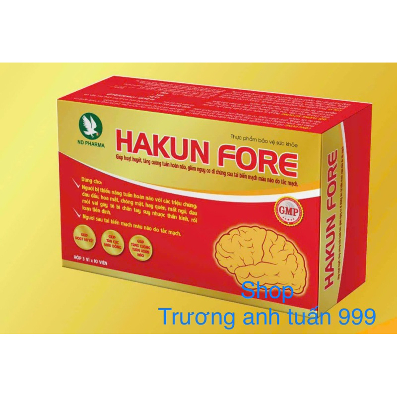 [HAKUN FORE] giúp hoạt huyết, tăng cường tuần hoàn não, giúp tan cục ...