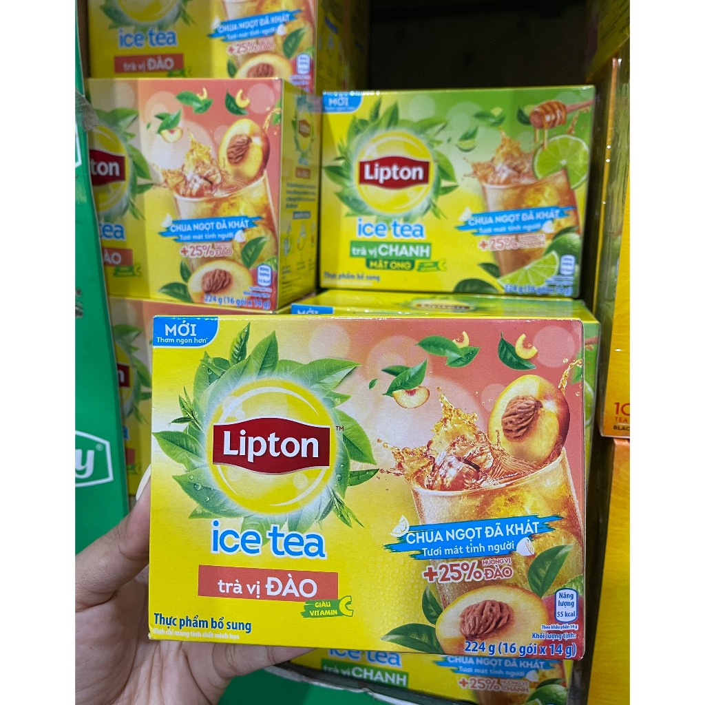 Trà Lipton Chanh Đào 16 gói / 1 hộp | Shopee Việt Nam
