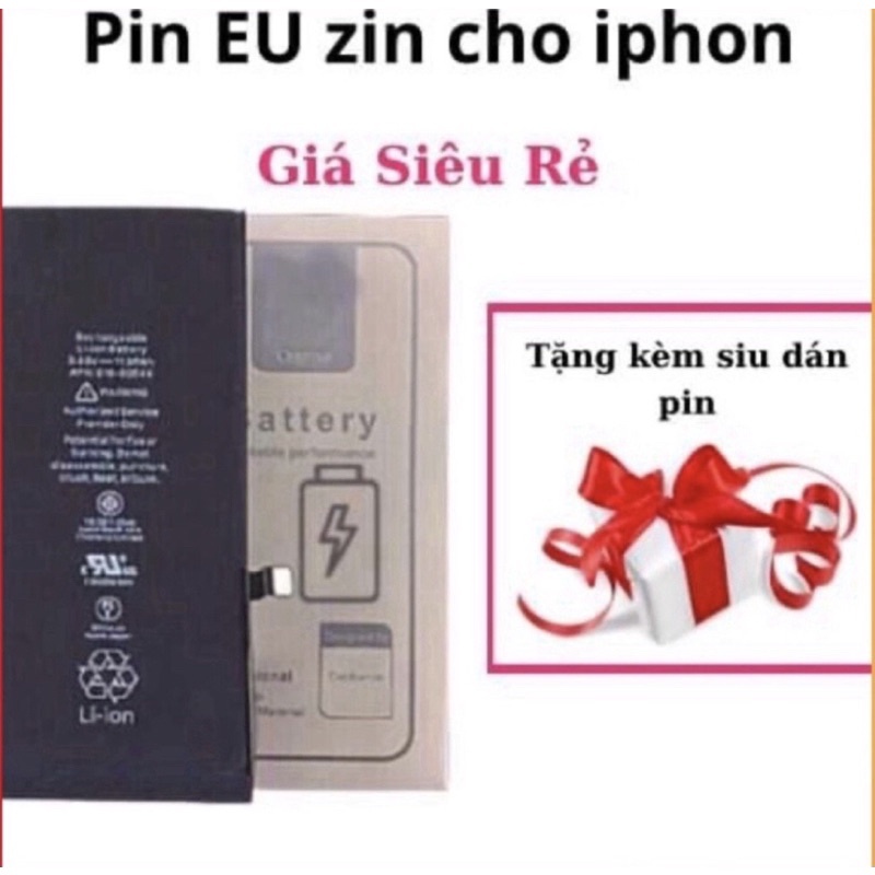 Pin Eu Cho Ip 5/ 5s/ 5c/ 5se/ 6/ 6p/ 6s/ 6sp/ 7/ 7p/ 8/ 8p Mới 100% ...
