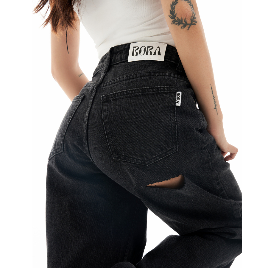 Quần Jean Đen Ống Suông Nữ Basic Độc Lạ B CUT JEANS - RORA | Shopee Việt Nam