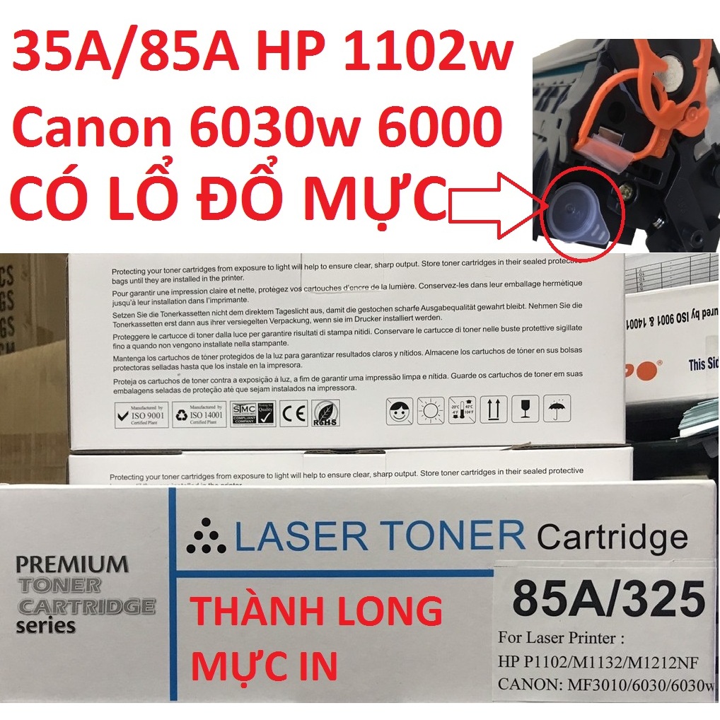 Hộp Mực 35A 85A Cho Canon F166400 6000 6030 6030w MF3010 3050 312/325 ...