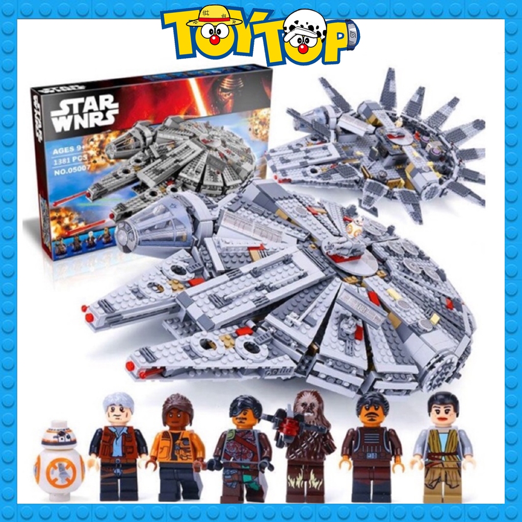 Đồ chơi lắp ráp ghép Star Wars tàu phi thuyền vũ trụ Millennium Falcon ...