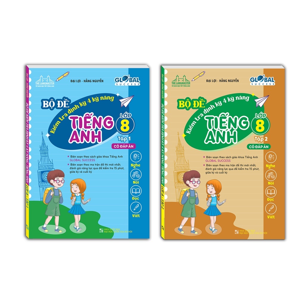 Sách - Combo 2c - GLOBAL SUCCESS - Bộ đề kiểm tra định kỳ 4 kỹ năng ...
