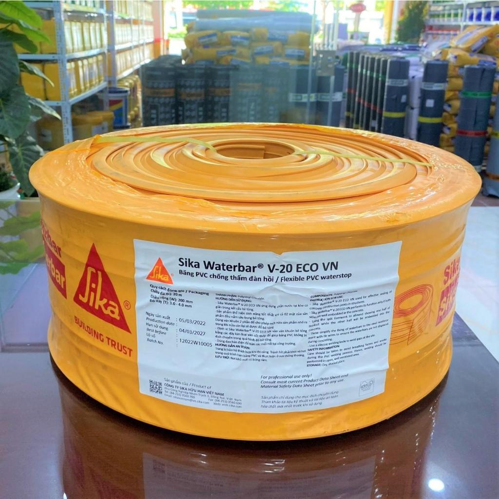 SIKA WATERBAR V-20 ECO VN - 20m/Cuộn - Băng cản nước gốc PVC đặt mạch ngừng, khe co giãn bê tông ...