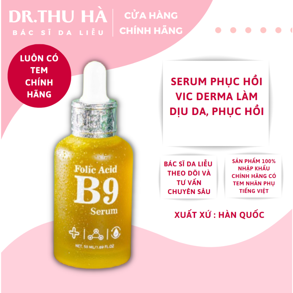 CHÍNH HÃNG | [MẪU MỚI] Serum B9 Vic Derma Folic Acid Phục Hồi Trẻ Hóa ...