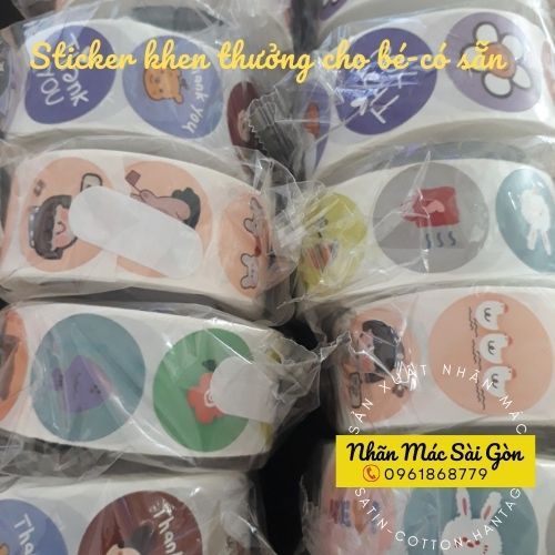 500 miếng Sticker khen thưởng cho bé, miếng dán thank you dễ thương ...