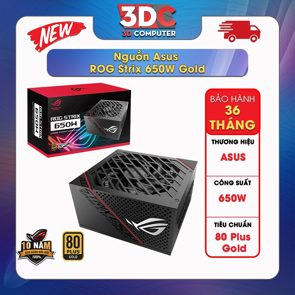 Nguồn máy tính Asus ROG Strix 650W 80 Plus Gold Full Modular chính hãng ...