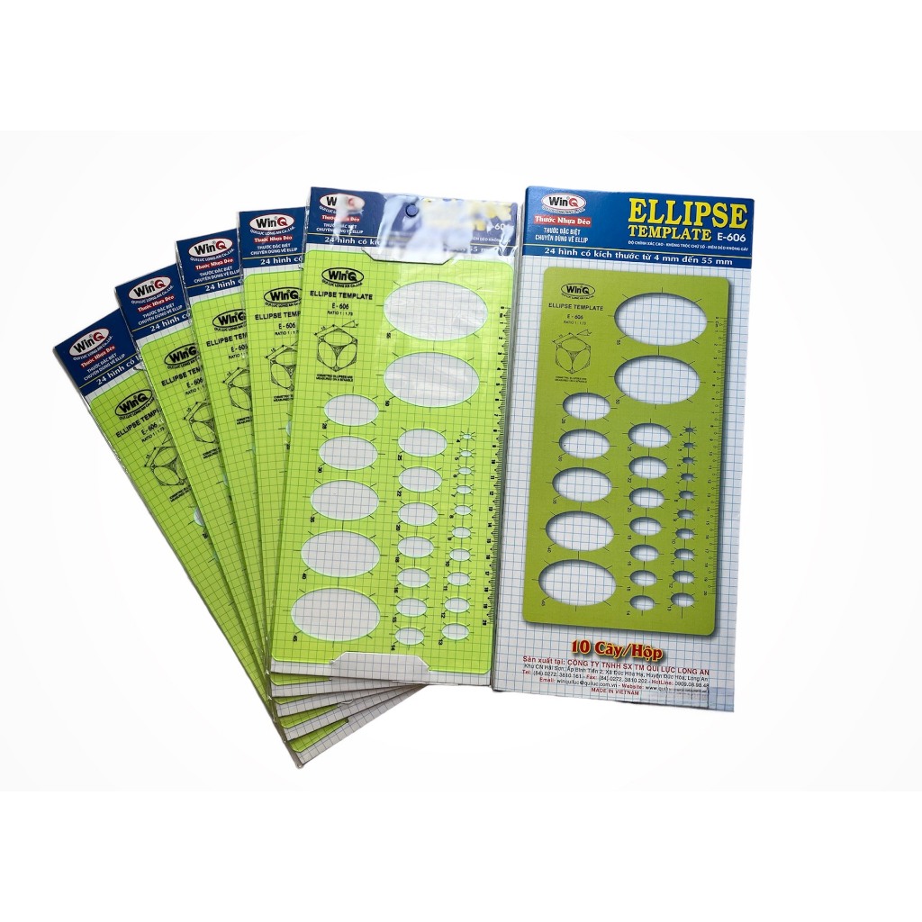Thước Elip Vẽ Kỹ Thuật WinQ E606 - Ellipse Template Ruler | Shopee Việt Nam
