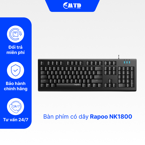 Bàn phím có dây Rapoo NK1800 – Bảo Hành 12 Tháng | Shopee Việt Nam