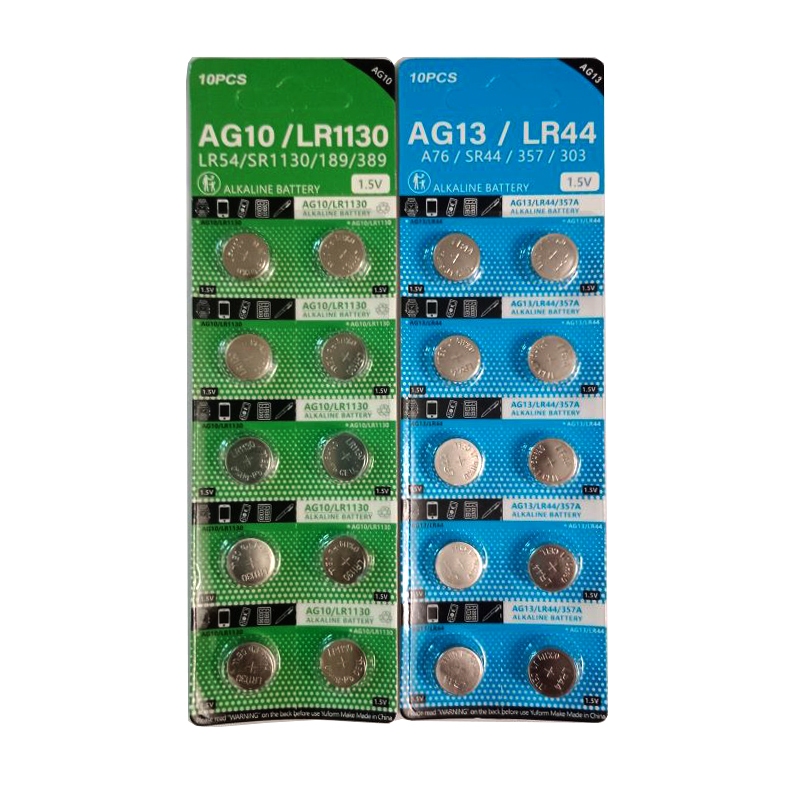 Pin cúc áo ALKALINE 1,5V- Pin AG13/LR44(A76/SR44/357/303)-Pin AG10 ...