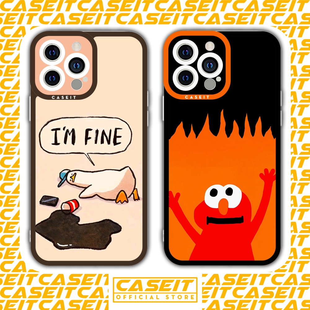 Ốp lưng iphone cạnh vuông Caseit i'm fine tôi ổn meme cháy phố 8/8plus ...
