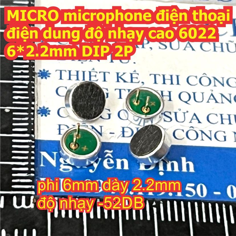10 con MICRO microphone điện thoại điện dung độ nhạy cao 6022 6*2.2mm ...