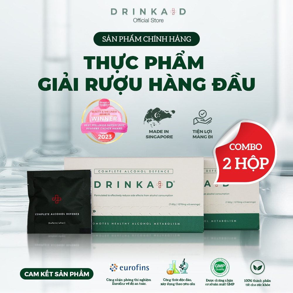 [Combo 2] Viên Uống Giải Rượu DrinkAid Thành Phần Thảo Mộc, Giúp Giải ...