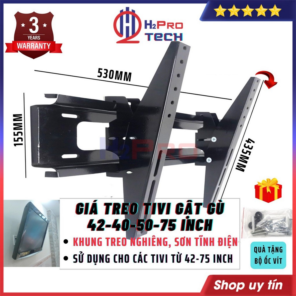 Giá Treo Tv Nghiêng 42-75 Inch Chắc Chắn Tiện Lợi, Khung Treo Tivi Gật ...