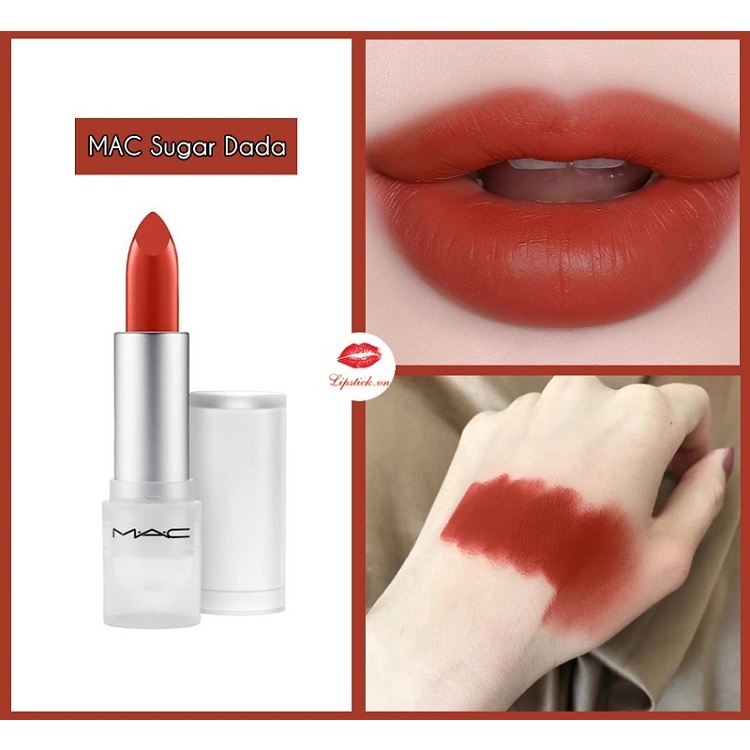 [Xước nhẹ fullbox] Son MAC Sugar Dada Đỏ Gạch | Shopee Việt Nam