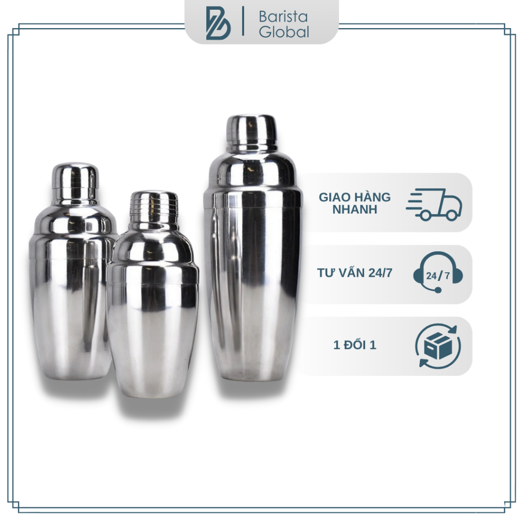 Bình lắc inox, shaker inox pha chế, bình lắc cocktail | Shopee Việt Nam