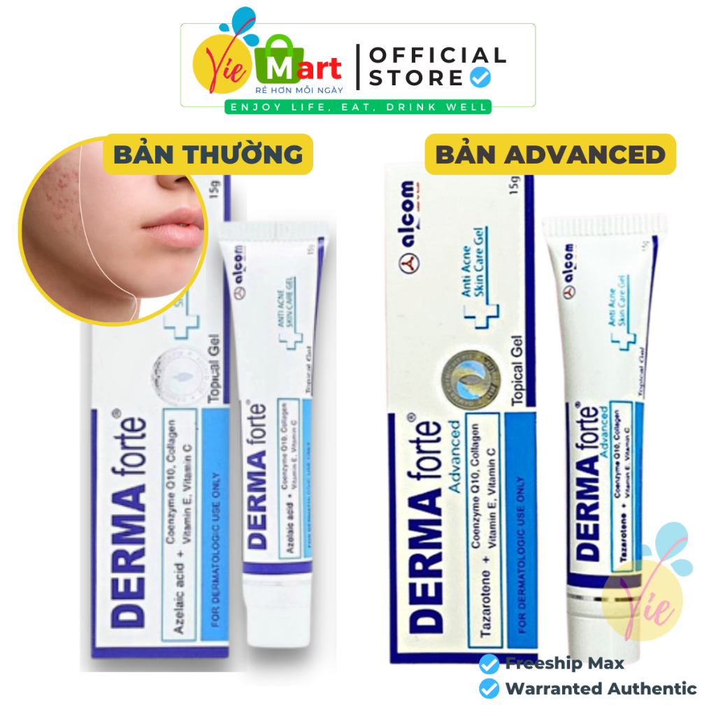 Derma Forte + DERMA FORTE ADVANCED Giảm Thâm Mụn, Dưỡng trắng mịn da ...