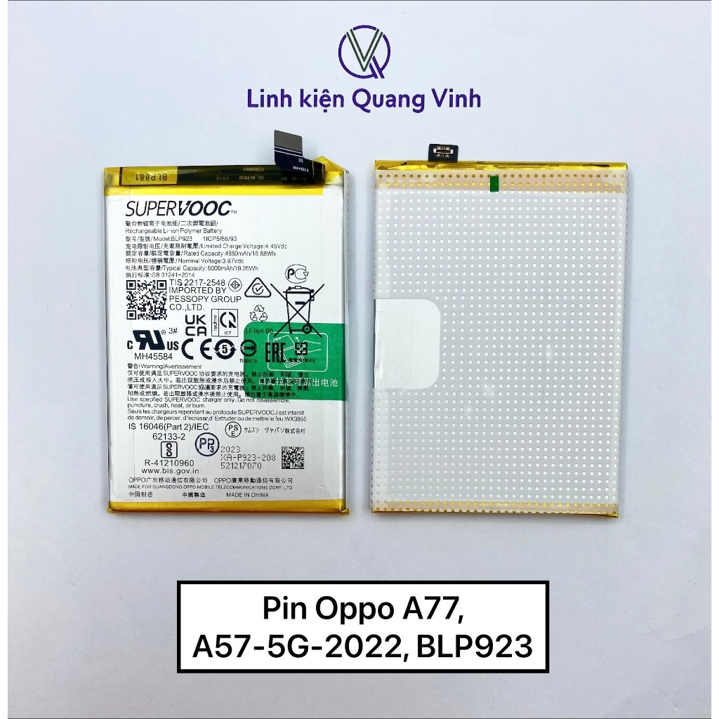 Pin Oppo A77, A57-5G-2022, BLP923 | Shopee Việt Nam
