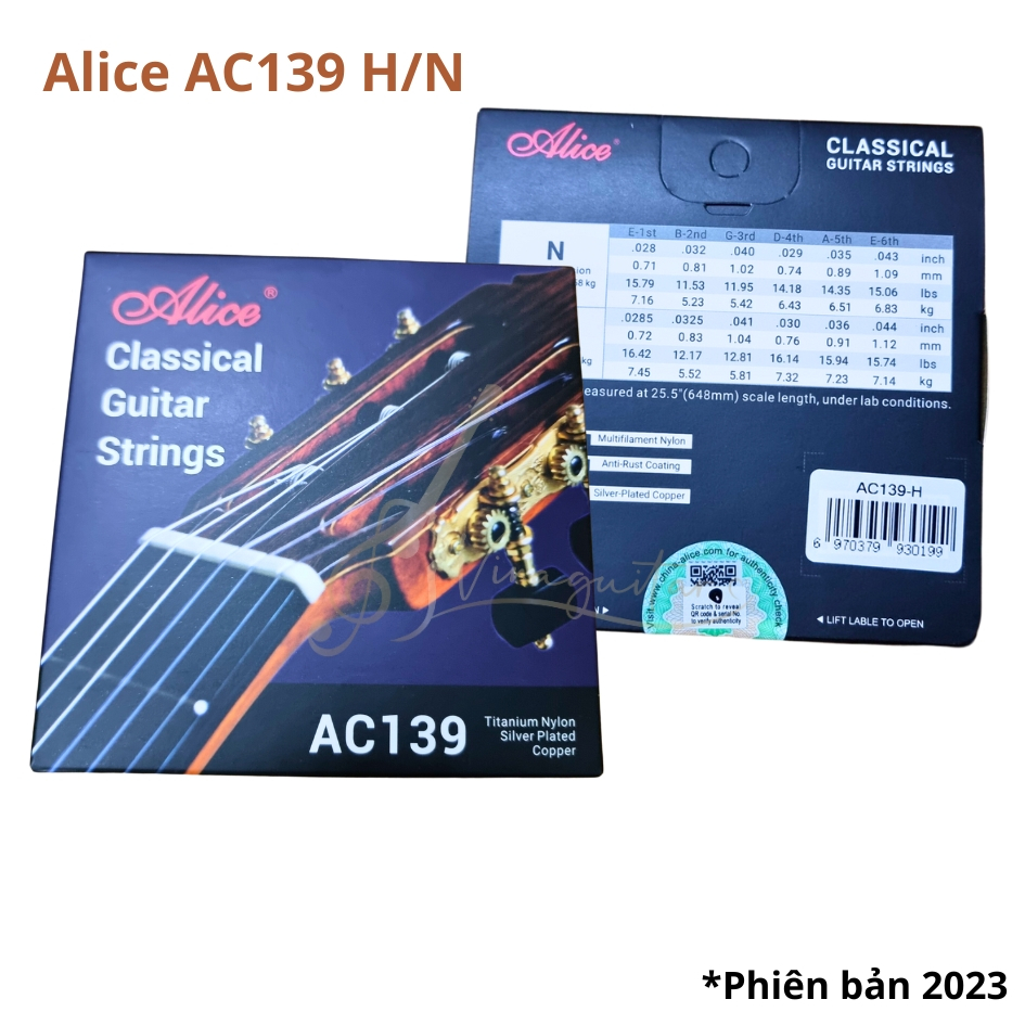Dây đàn Guitar Classic Alice AC139 chính hãng Titanium Nylon and Silver-Plated | Shopee Việt Nam